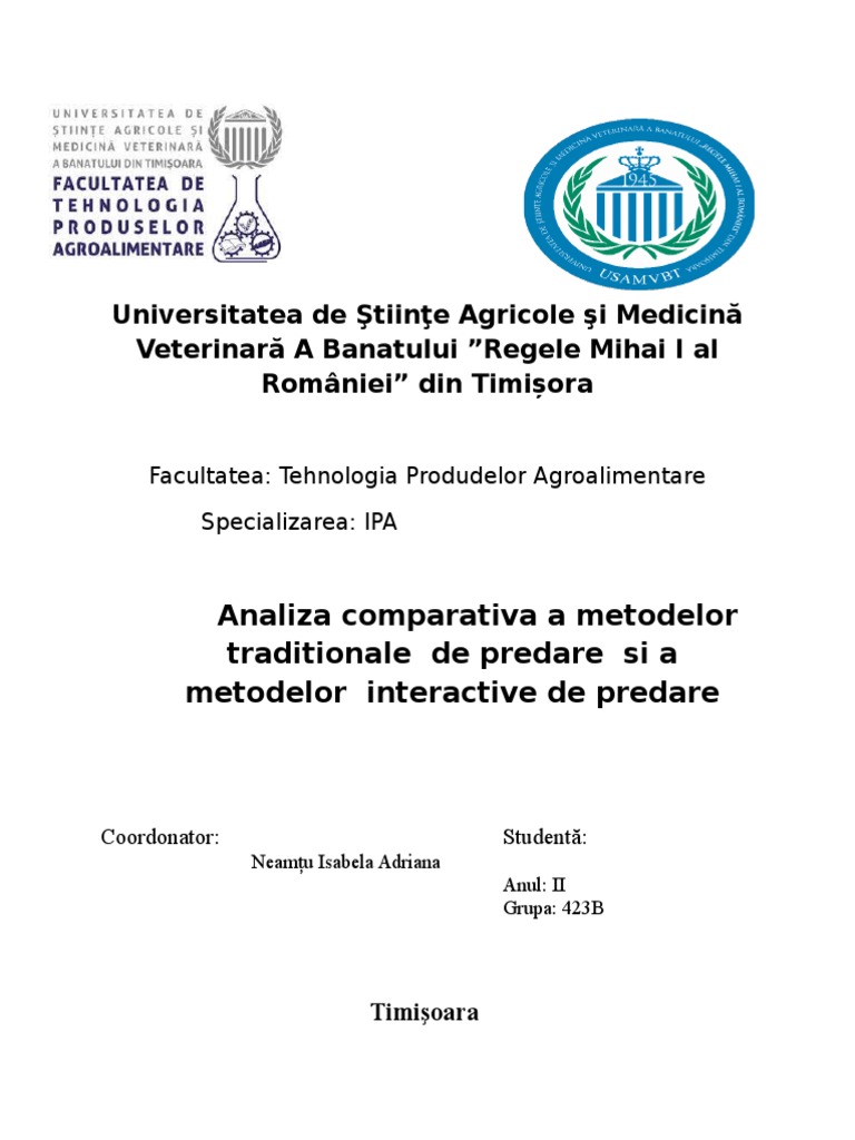 Metode Interactive Si Traditionale de Predare | PDF