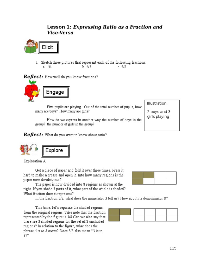 Lesson 1. Expressing Ratio As Fraction and Vice-Versa - Ok | Download ...