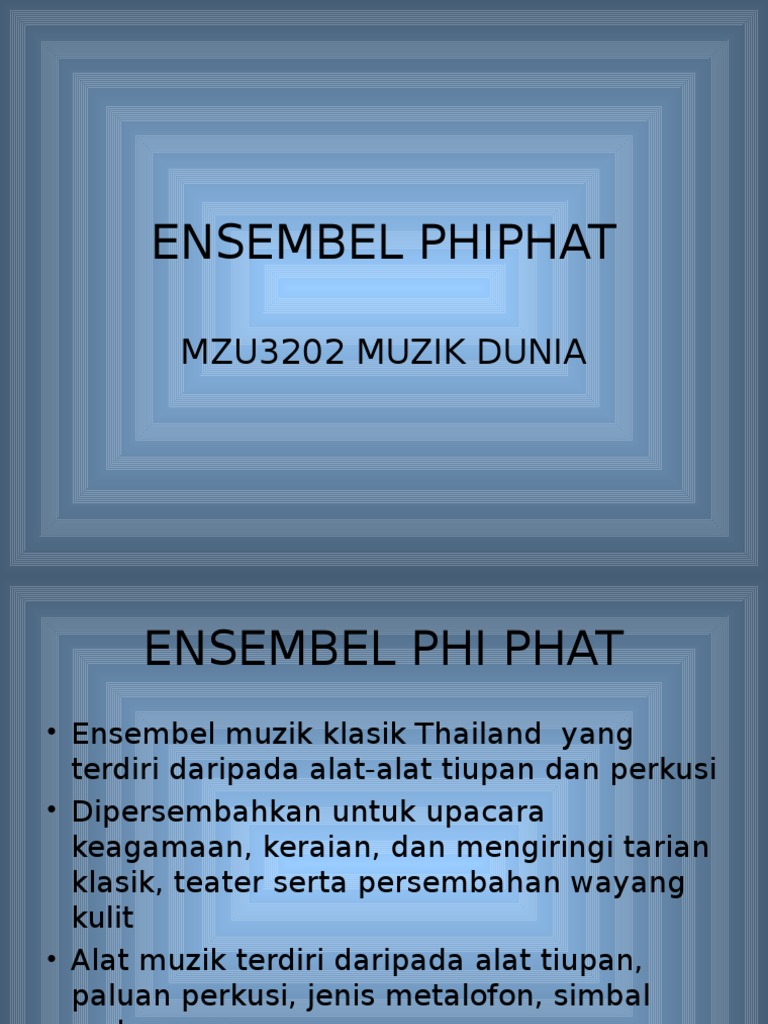Ensembel Phiphat | PDF