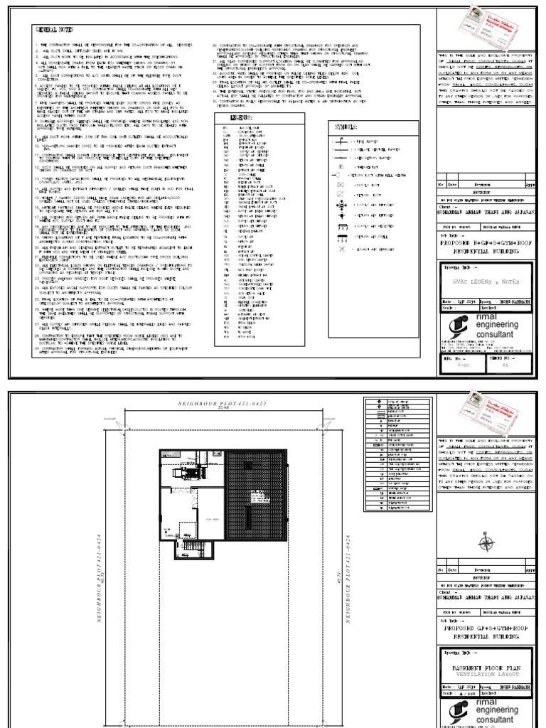 HVAC Legends and Notes for Building Plans | PDF | Nature
