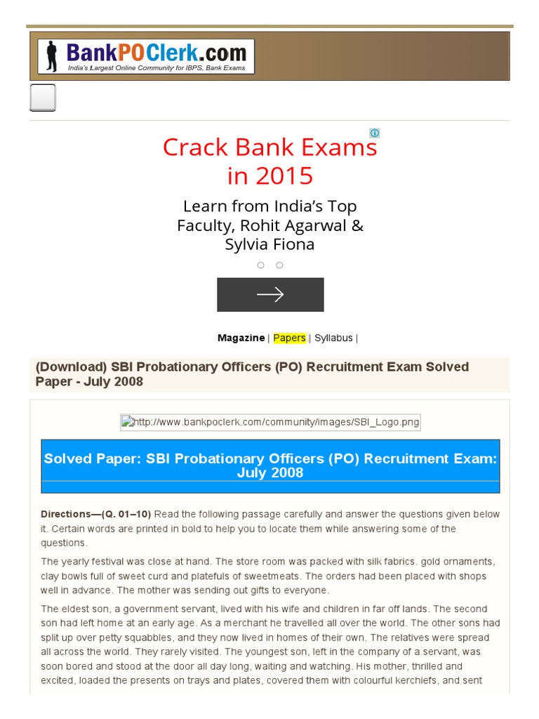 Crack Bank Exams in 2015: Learn From India's Top Faculty, Rohit Agarwal ...