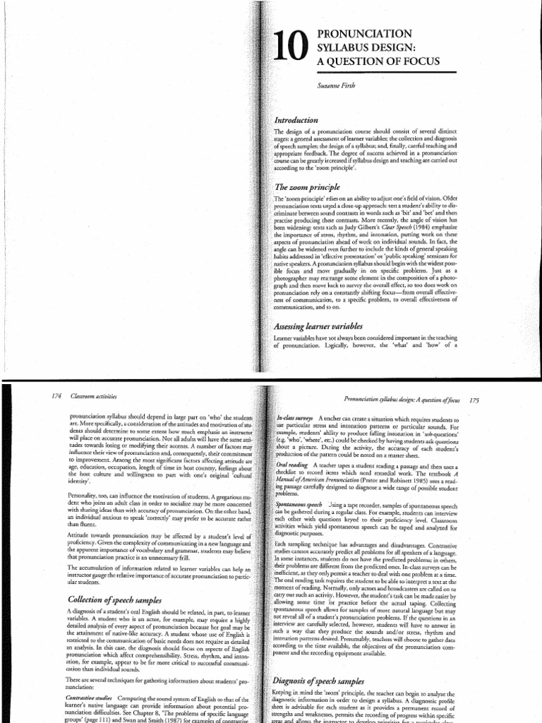 Pronunciation Syllabus Design BOOK From | PDF