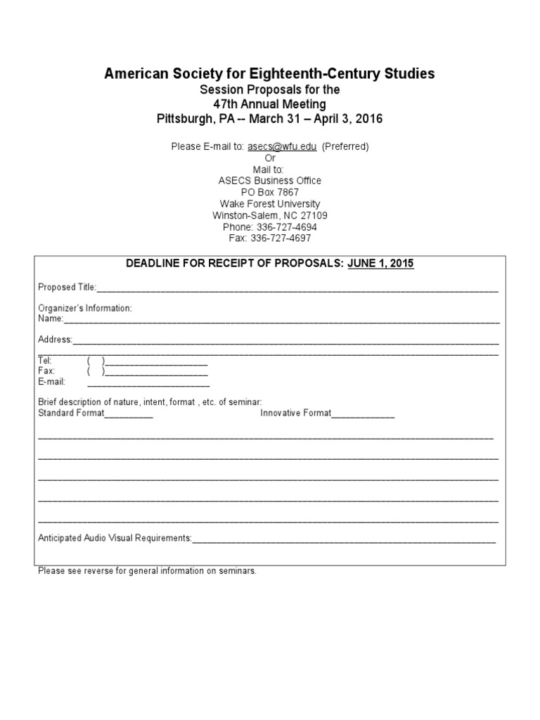 2016 Seminar Form | Download Free PDF | Communication