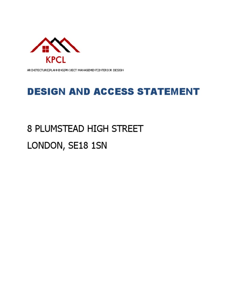 Design and Access Statement REV A | PDF | Accessibility | Architect