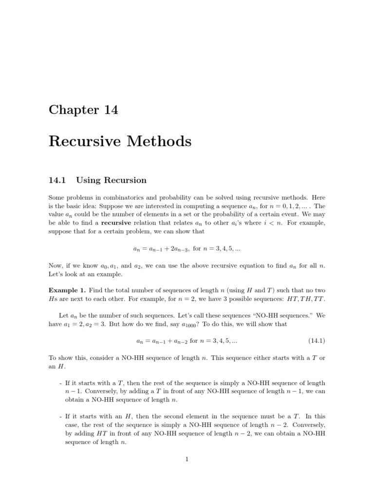 Recurrence Relation Pdf Recurrence Relation Sequence
