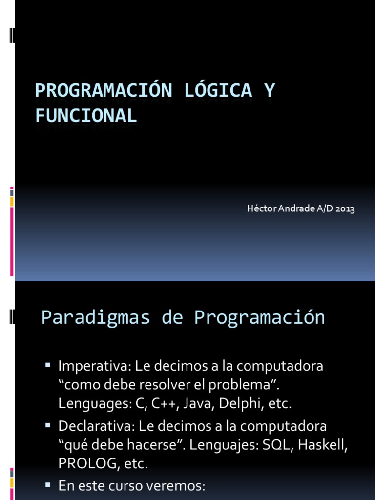Programacion Logica y Funcional | PDF | Programacion Funcional | Programa de computadora