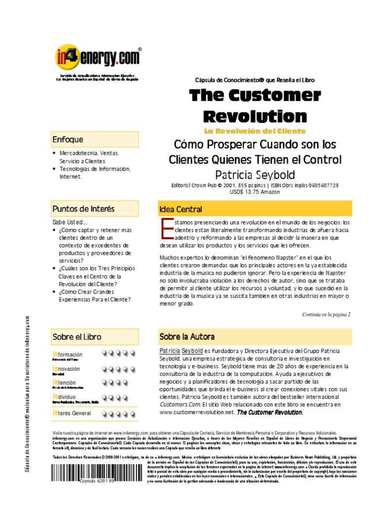 Customer Revolution | PDF | Cliente | Distribución (comercial)