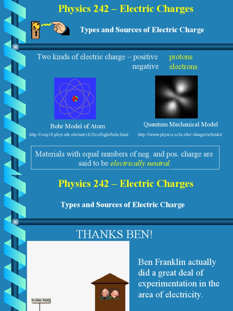 Physics 242 2 Electric Charges | PDF | Electric Charge | Electricity