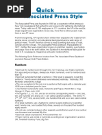 Associated Press (AP) Style Guide - The Basics | PDF | Middle East ...