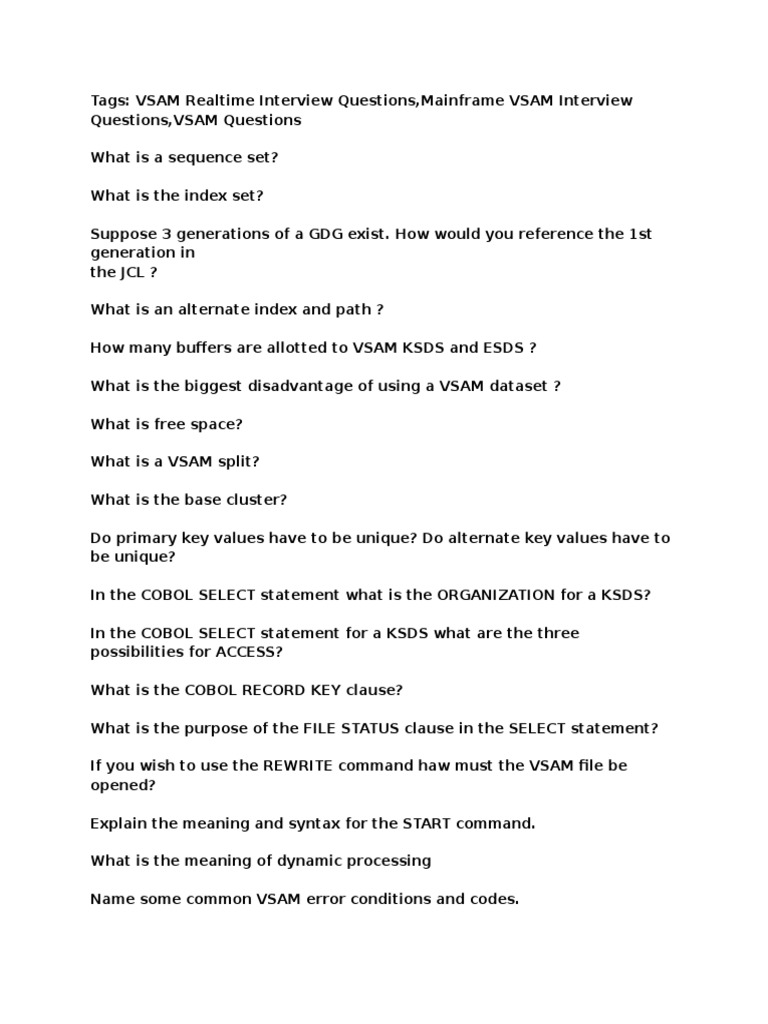 VSAM | PDF | Database Index | Software