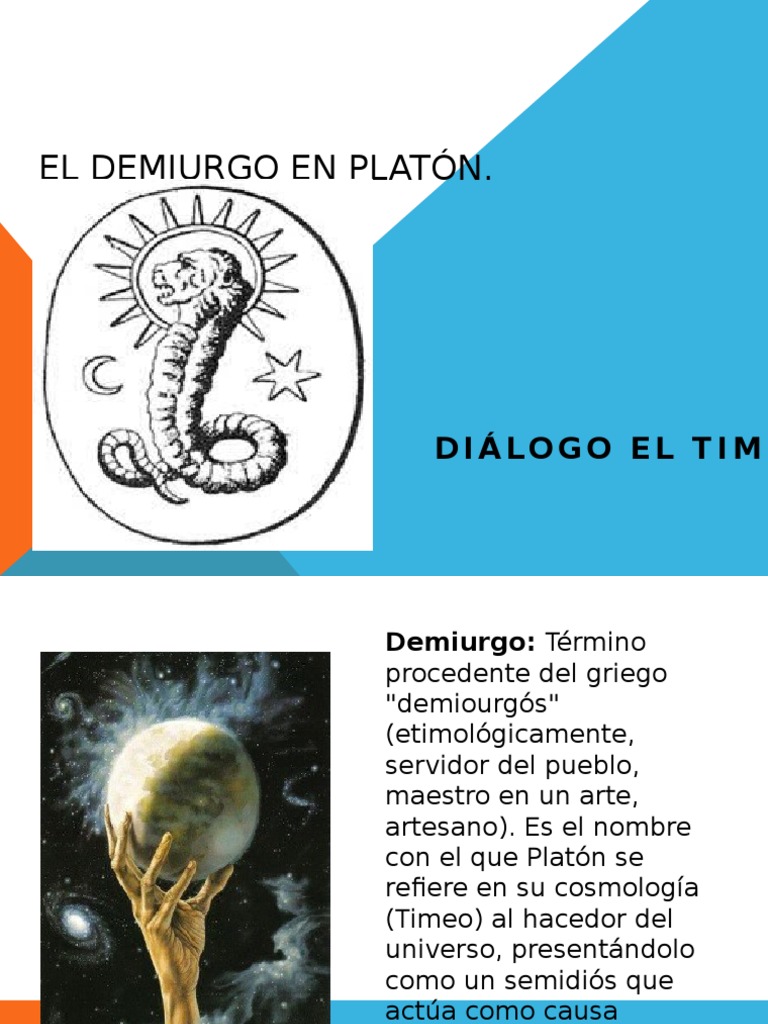 Demiurgo | PDF | Platón | Alma