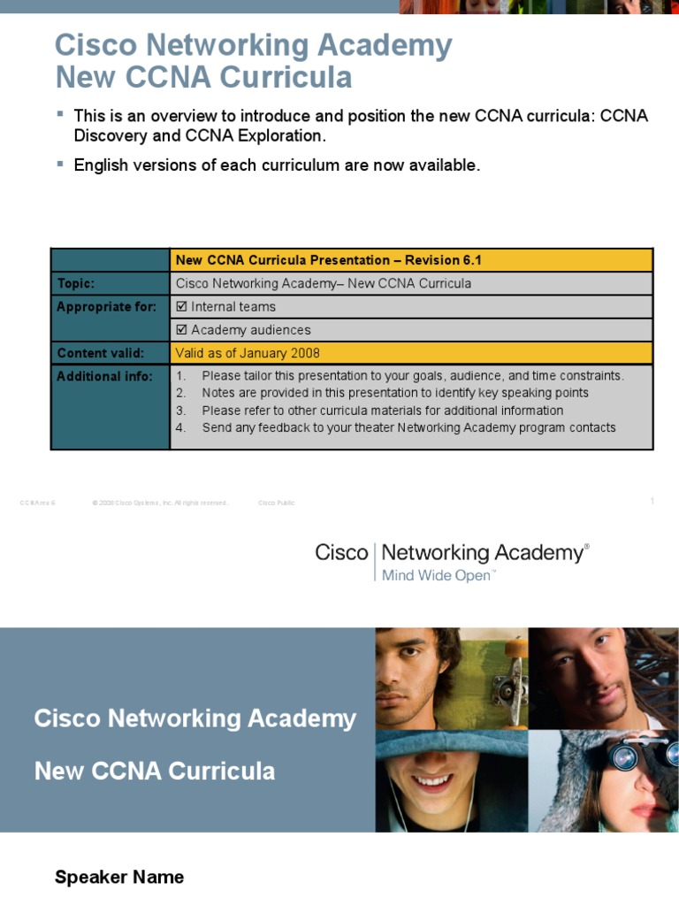 Cisco Networking Academy New CCNA Curricula | PDF | Cisco Certifications | Routing
