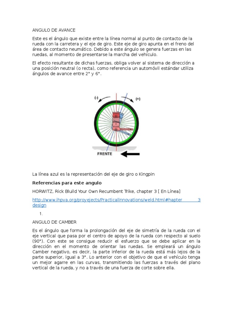 Angulo de Avance 1 | PDF | Eje | Direccion