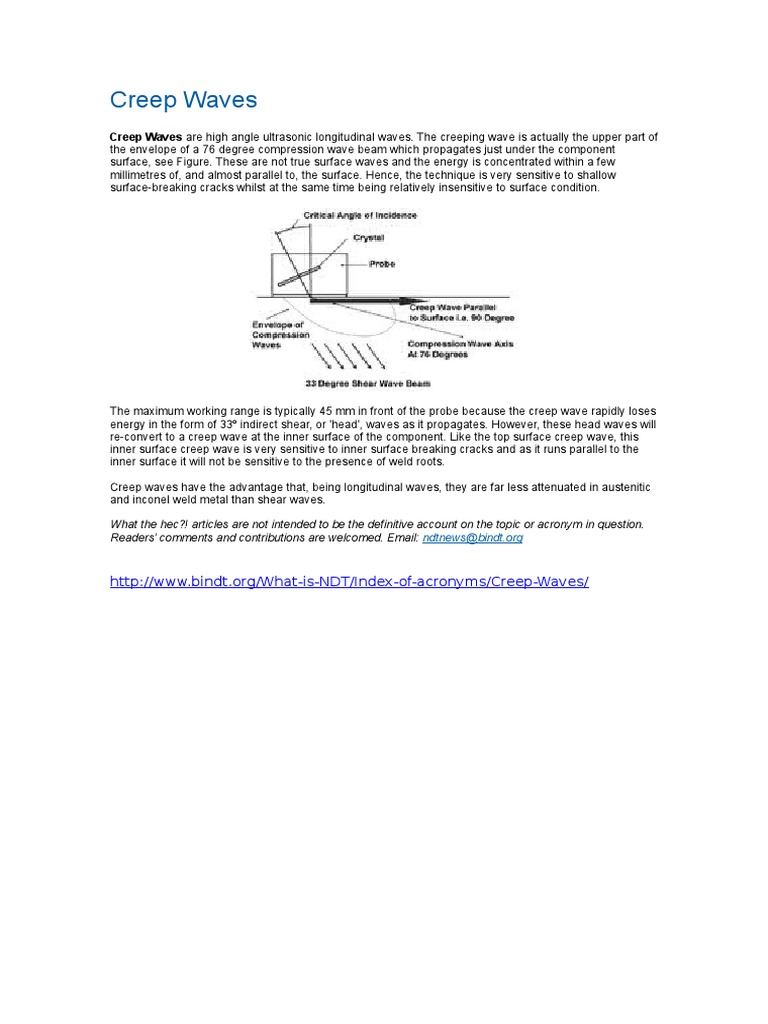 Understanding Creep Waves in NDT | PDF