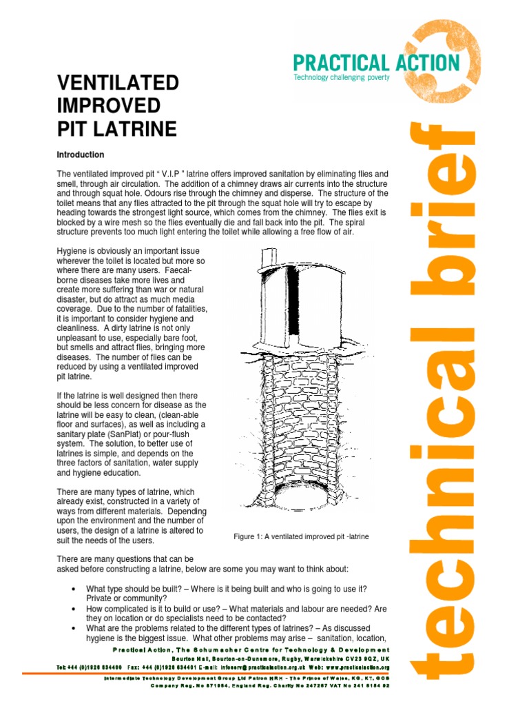 VIP Latrine Design and Construction Guide | PDF | Home & Garden