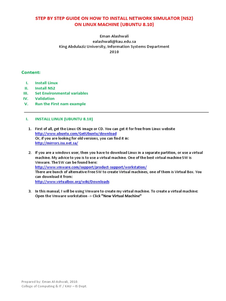 A Step-by-Step Guide to Installing NS2 Network Simulator on Ubuntu Linux and Running Initial Nam ...
