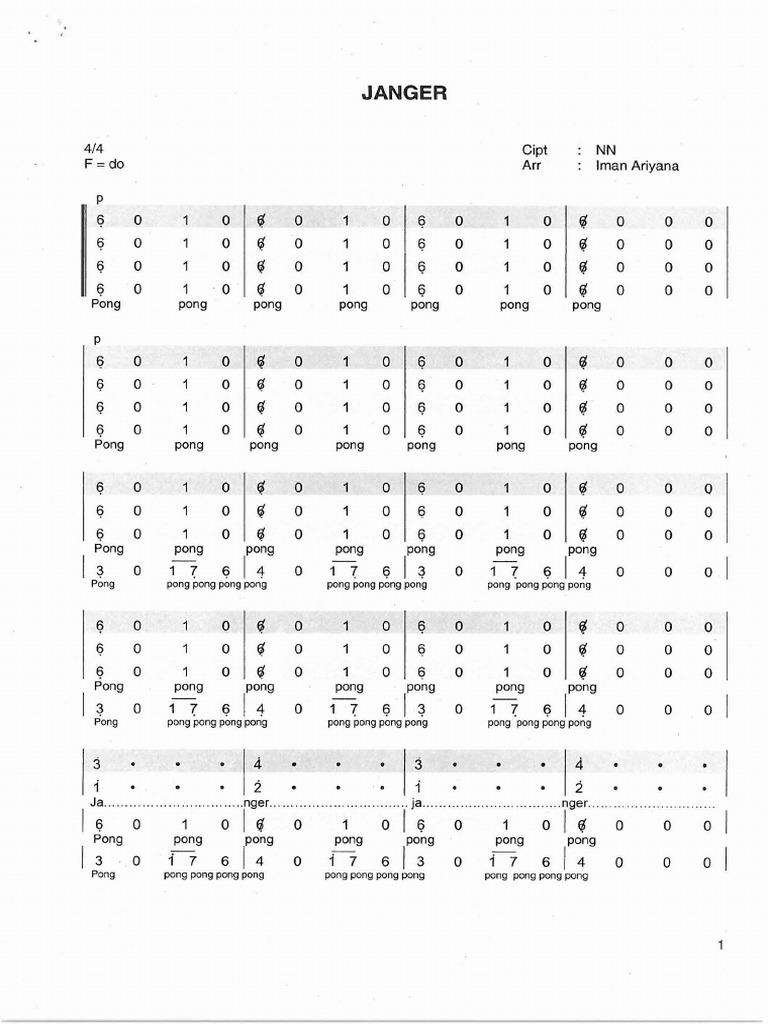 Partitur SATB - Janger | PDF