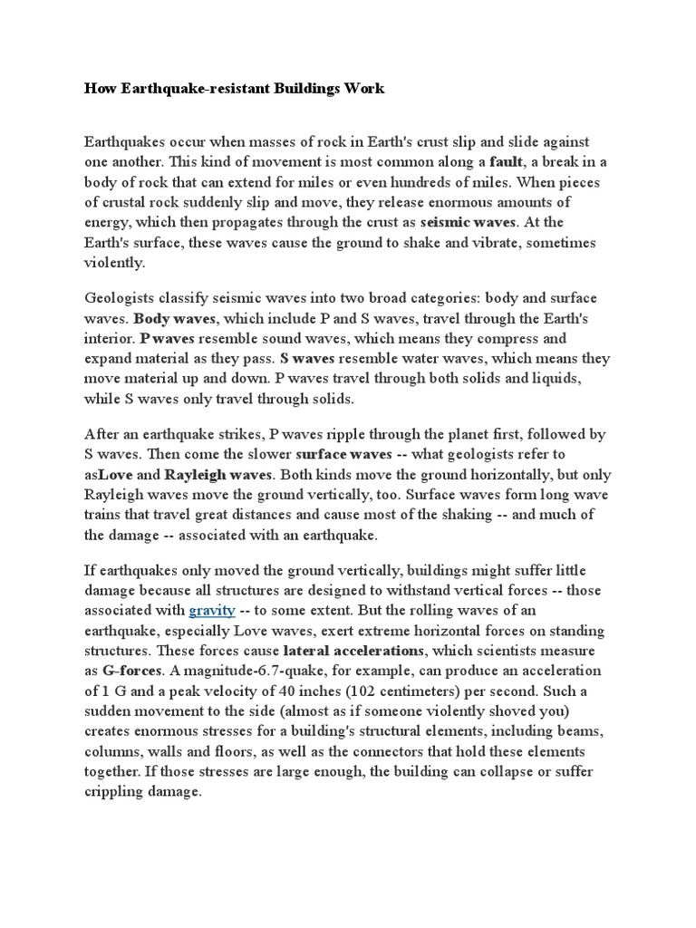 How Earthquake-Resistant Buildings Work | Download Free PDF ...