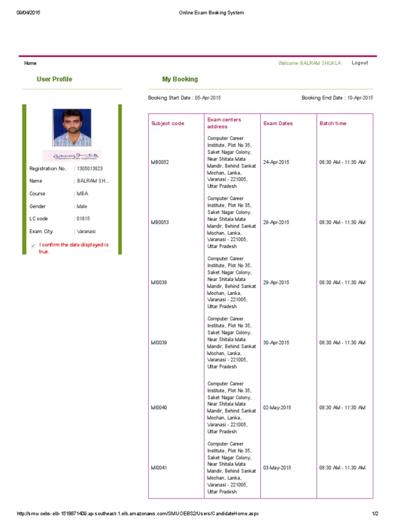Online Exam Booking for MBA Candidates | PDF | Career & Growth