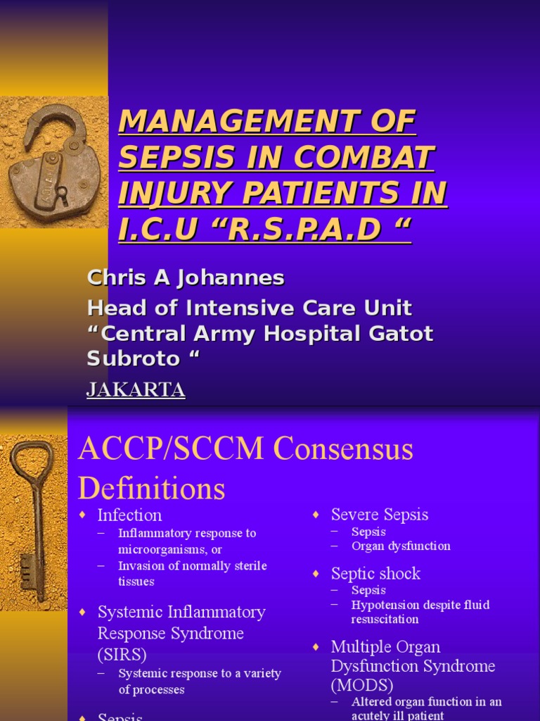 Management of Sepsis in Combat Injury Patients in | PDF | Sepsis ...