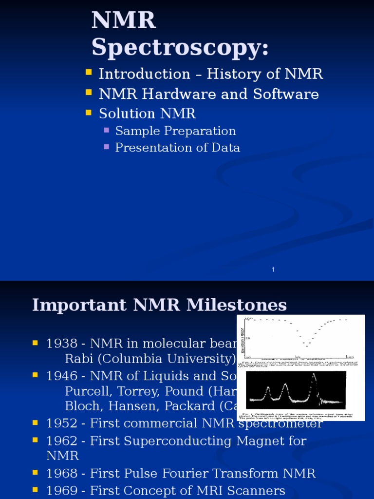 History of NMR NMR Hardware and Software | PDF | Nuclear Magnetic ...