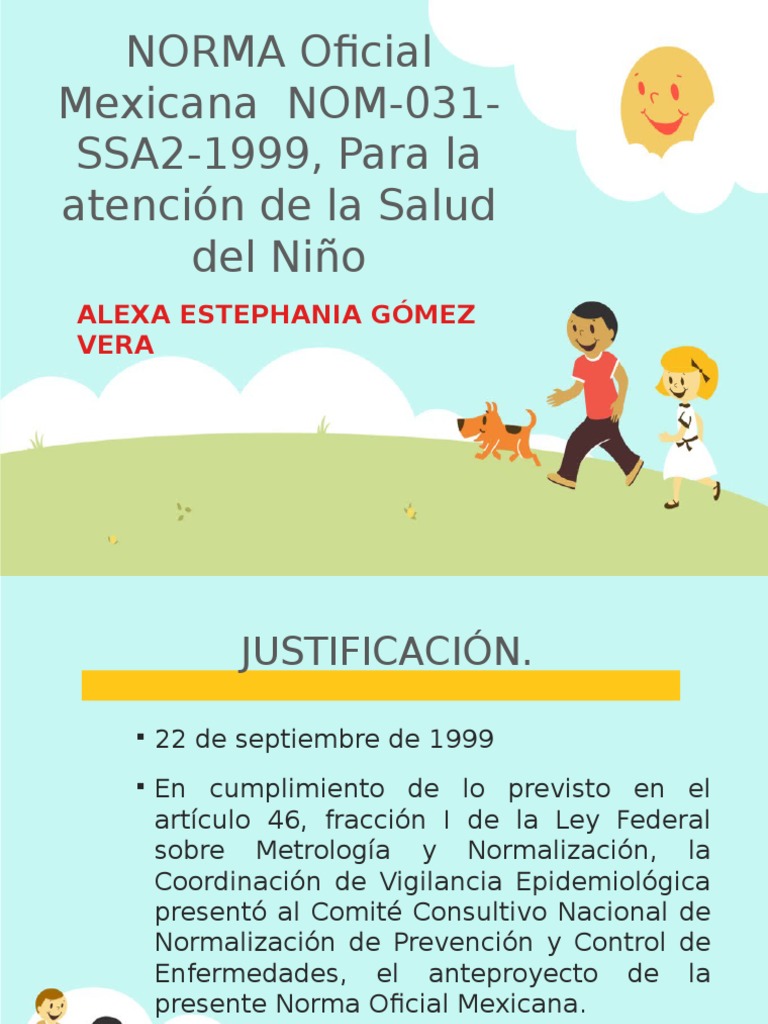 NORMA Oficial Mexicana NOM-031-SSA2-1999, Para La Atención | Vacunas ...
