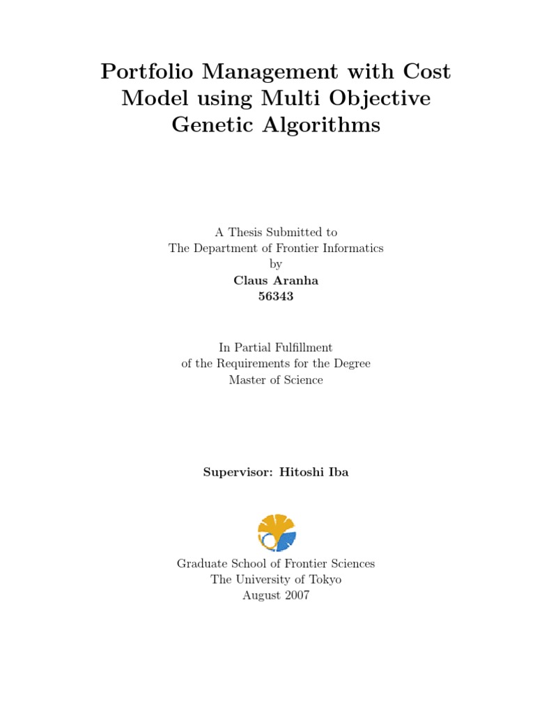 Thesis Aranha | PDF | Genetic Algorithm | Capital Asset Pricing Model