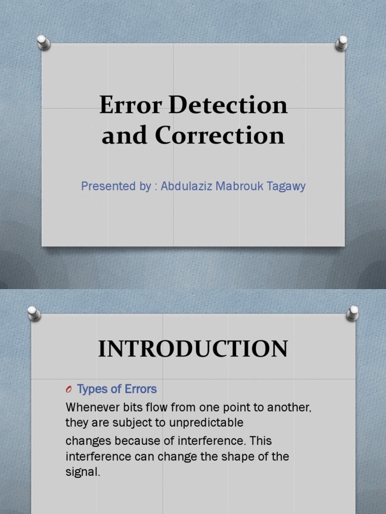 Error Detection By Zmtg Pdf Forward Error Correction Error