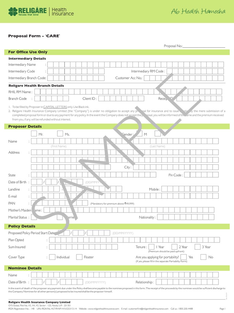 Sample: Ab Health Hamesha | PDF | Tax Refund | Insurance