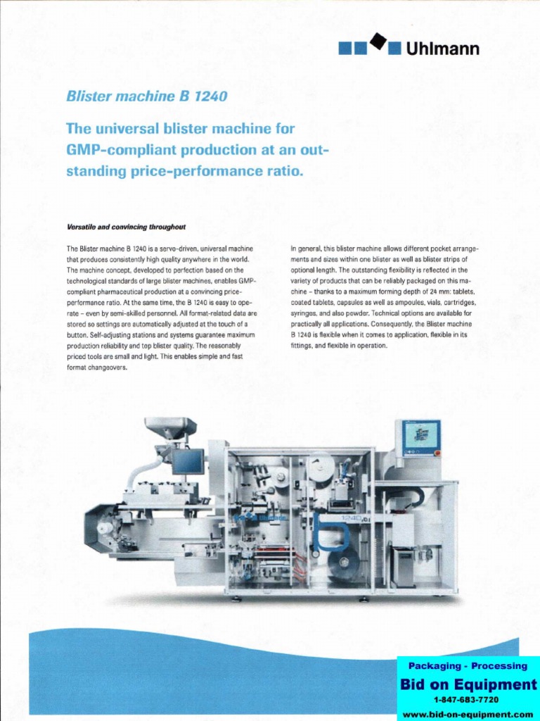 UHLMANN Blister Machine B 1240 | Industries | Technology