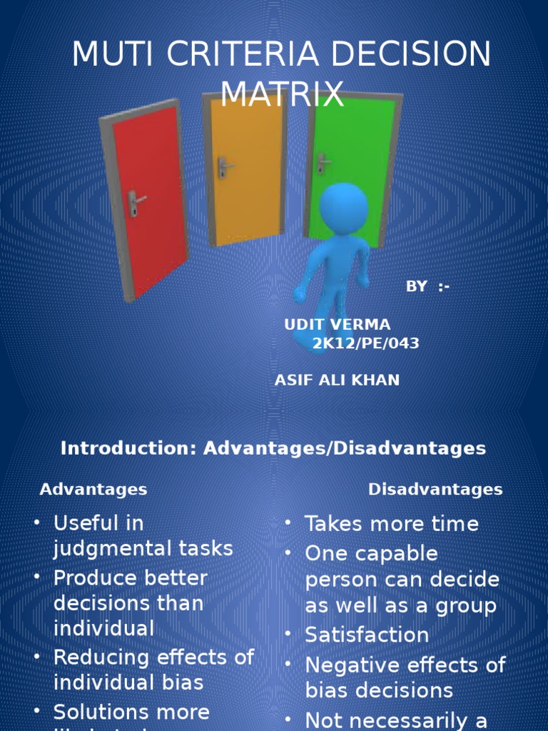 Multi-Criteria Decision Matrix Guide | PDF | Career & Growth | Business