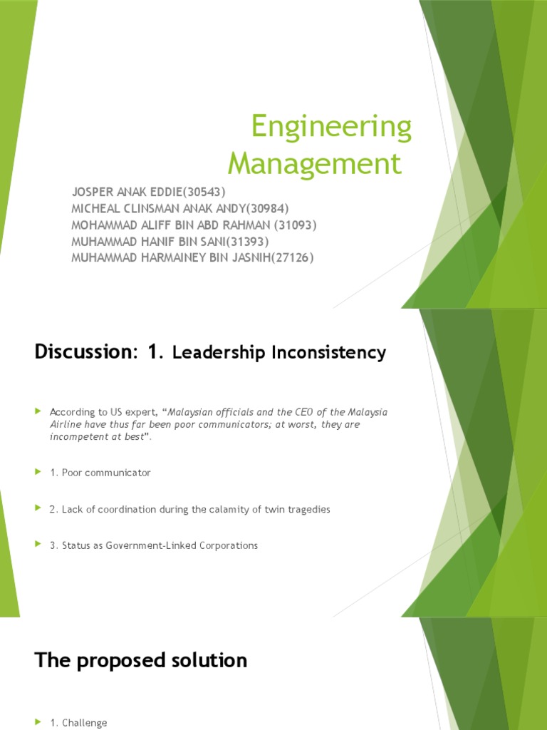 Engineering Management Presentation | PDF | Hedge (Finance) | Business