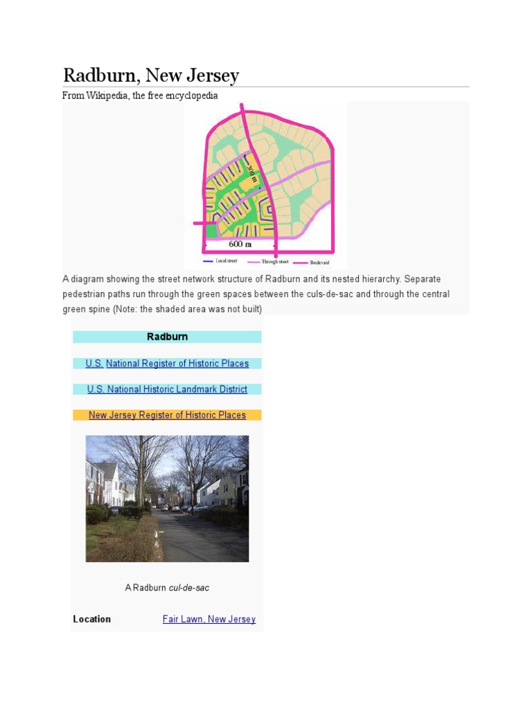 Radburn Town Planning | PDF | Urban Planning | Urbanization