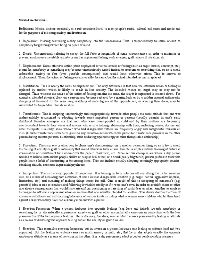 Mental Mechanism Definition: Mental Devices Essentially at A Sub ...