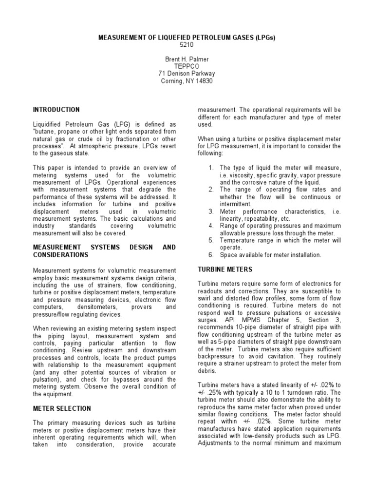 Measurement of LPG CEESI | PDF | Liquefied Petroleum Gas | Calibration