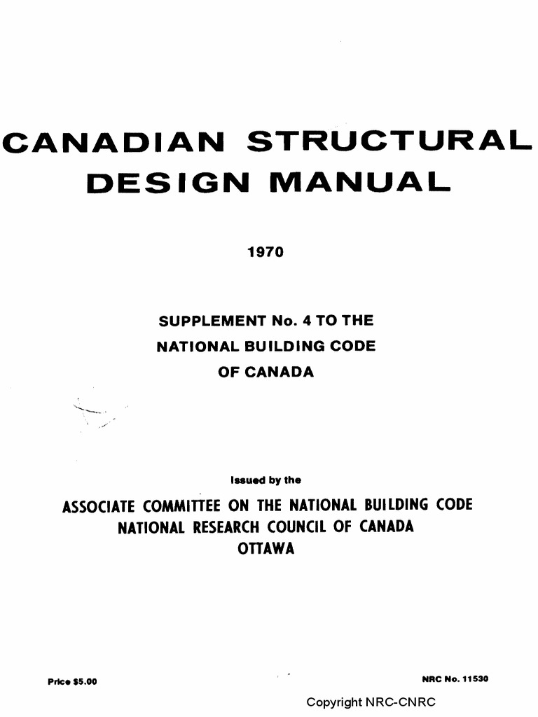 NBC - 1970 - Structural Design and Commentaries | PDF | Structural Load ...