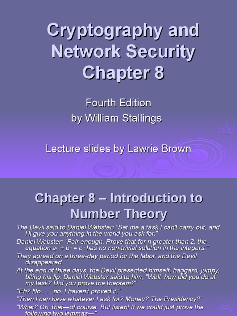 Cryptography and Network Security | PDF | Prime Number | Mathematical ...