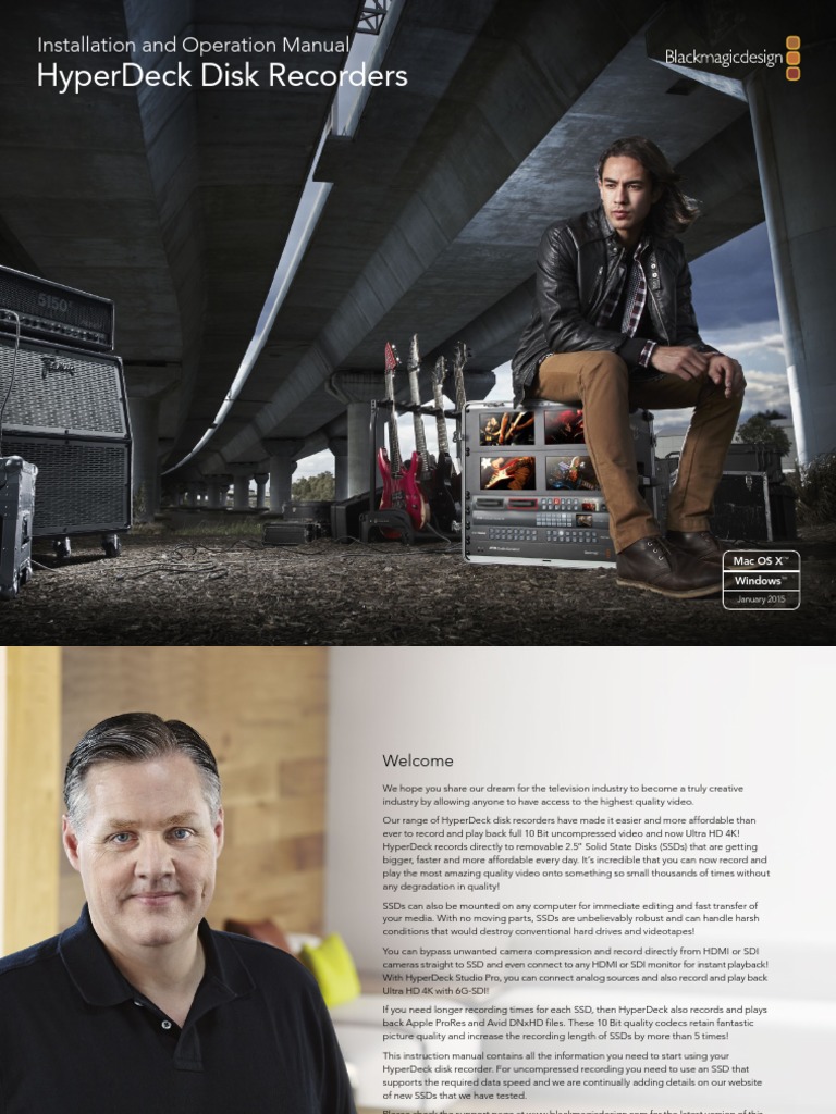 HyperDeck Manual 2015-01-19 | PDF | Solid State Drive | Hdmi