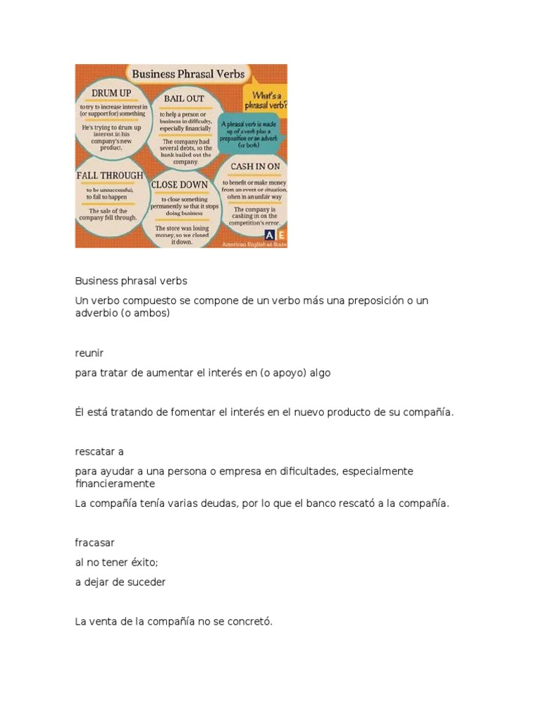 Business Phrasal Verbs | PDF