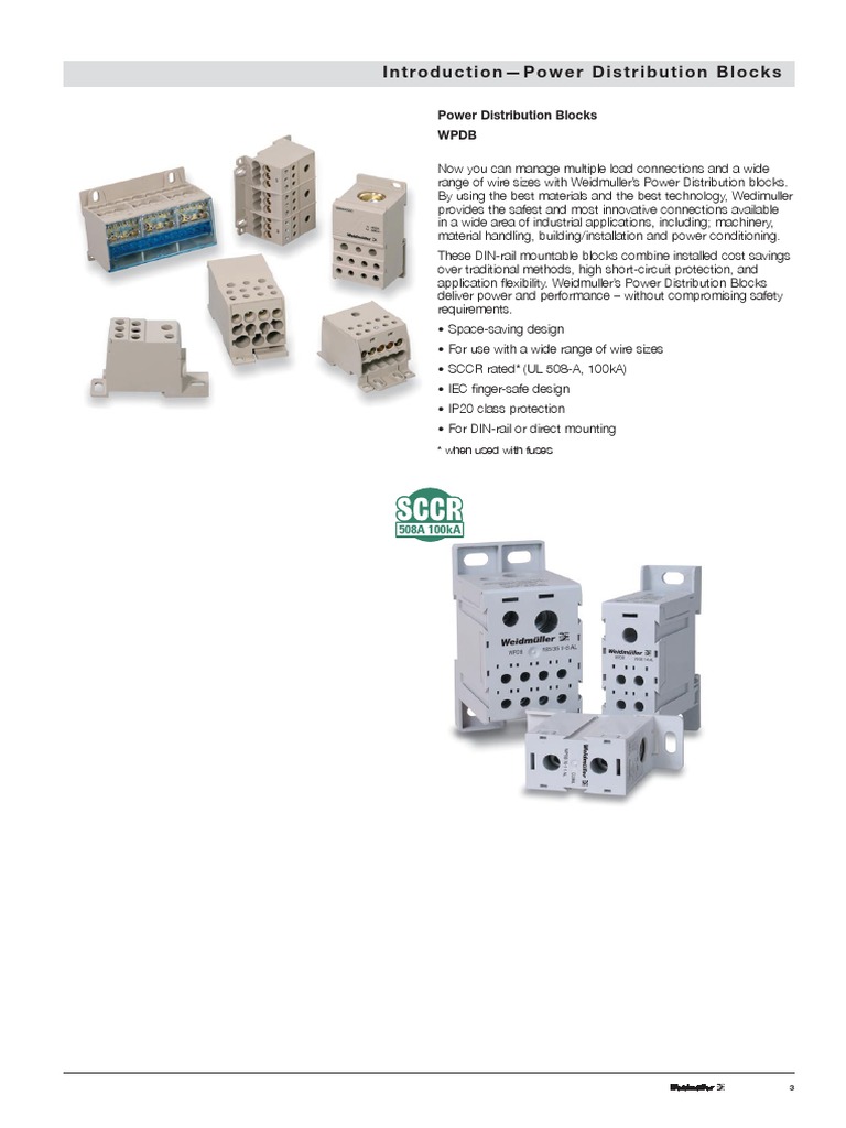 Weidmuller Datasheet | PDF | Fuse (Electrical) | Electrical Conductor