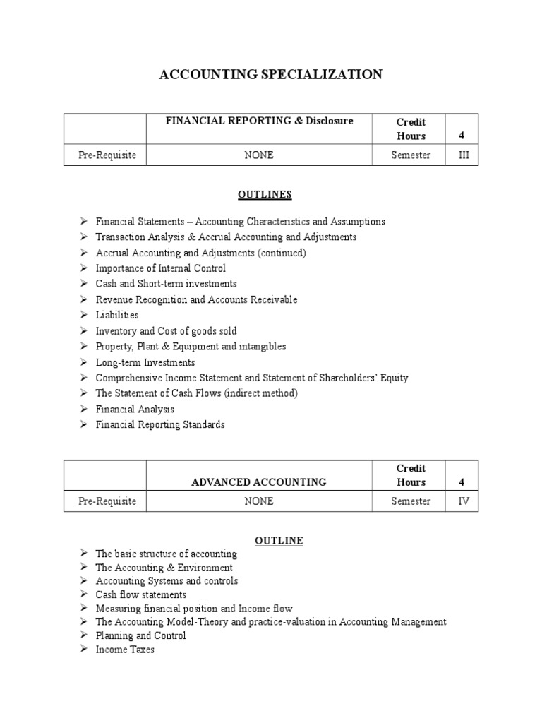 Accounting Course Overview | PDF | Business | Finance & Money Management