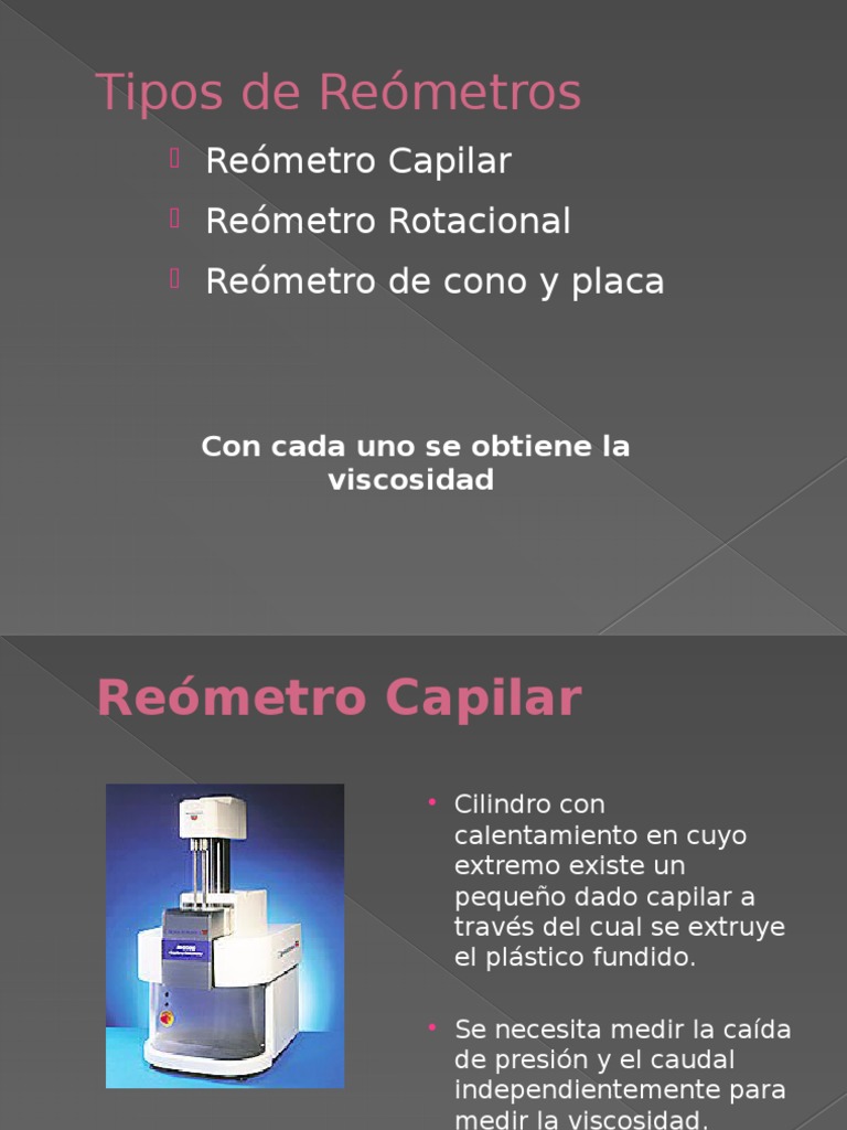 Tipos de Reómetros | PDF | Ciencia y matemáticas | Tecnología