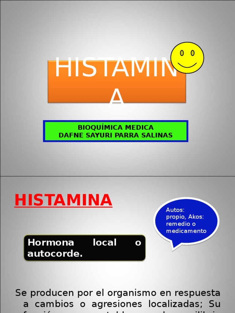 HISTAMINA | PDF | Anatomia animal | Especialidades Medicas