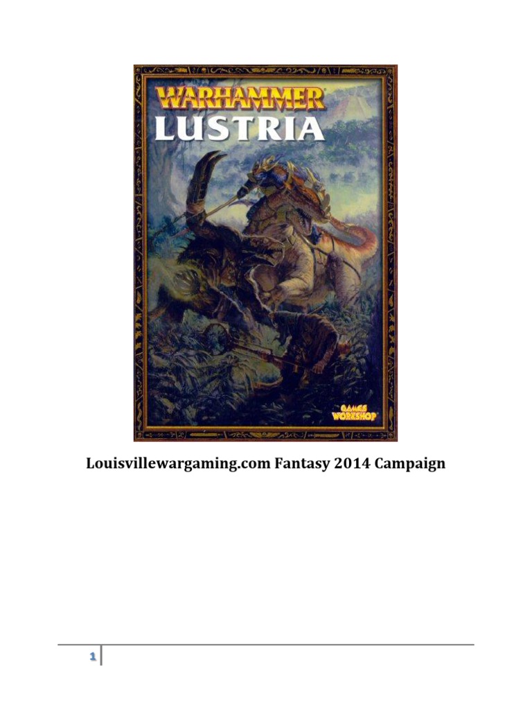 Lustria Rules Warhammer Fantasy | PDF | Handgun | Leisure