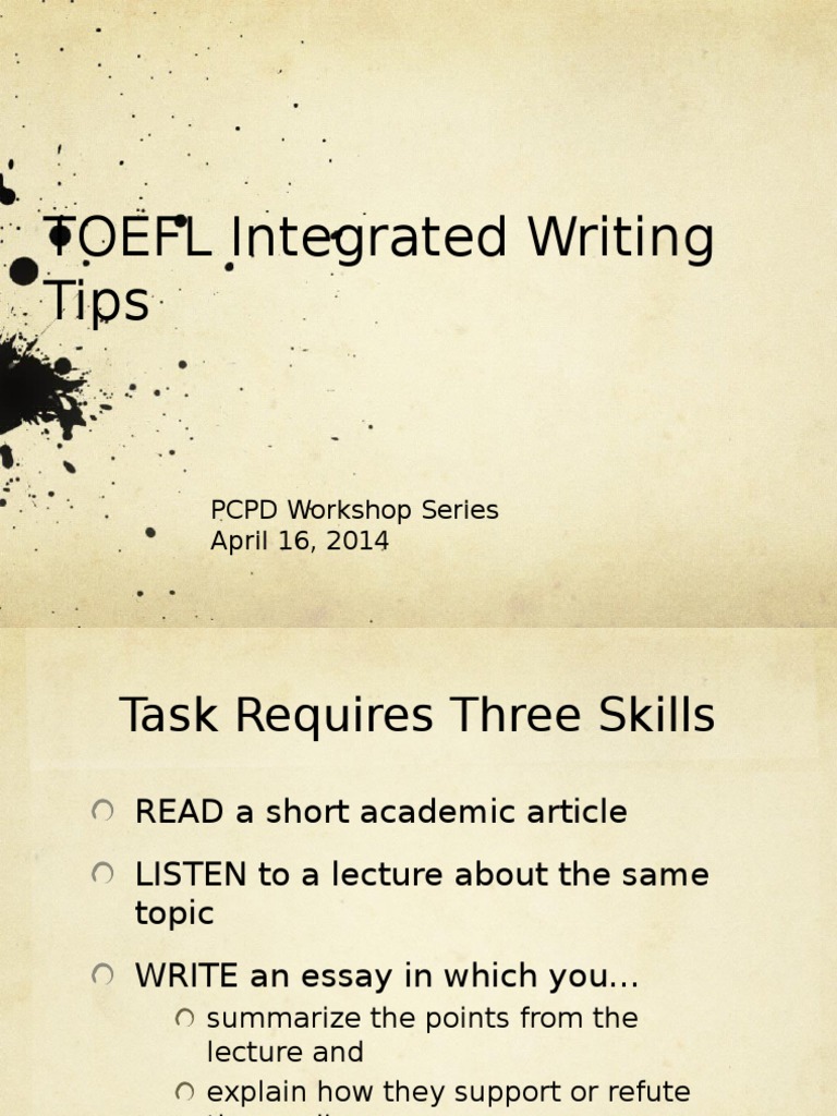 TOEFL Integrated Writing Essay
