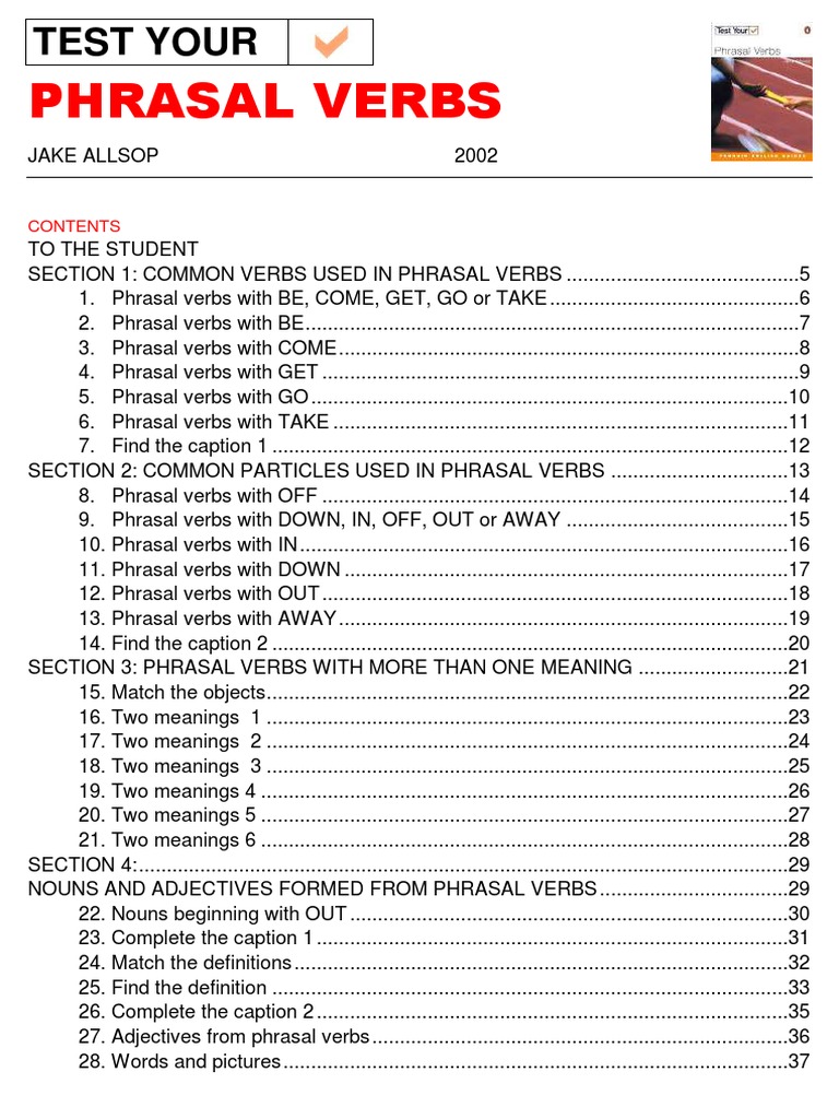 Test Your Phrasal Verbs | PDF
