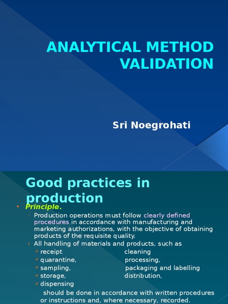 Analytical Method Validation | PDF | Verification And Validation | Accuracy And Precision