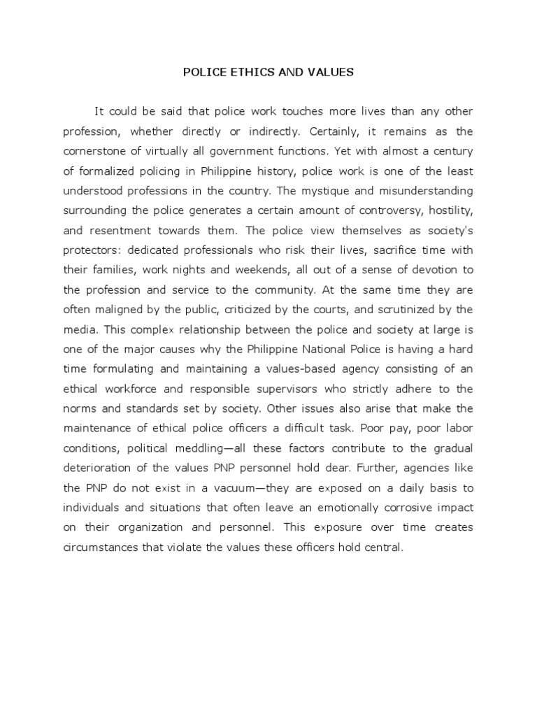 Police Ethics and Values | Discretion | Crimes