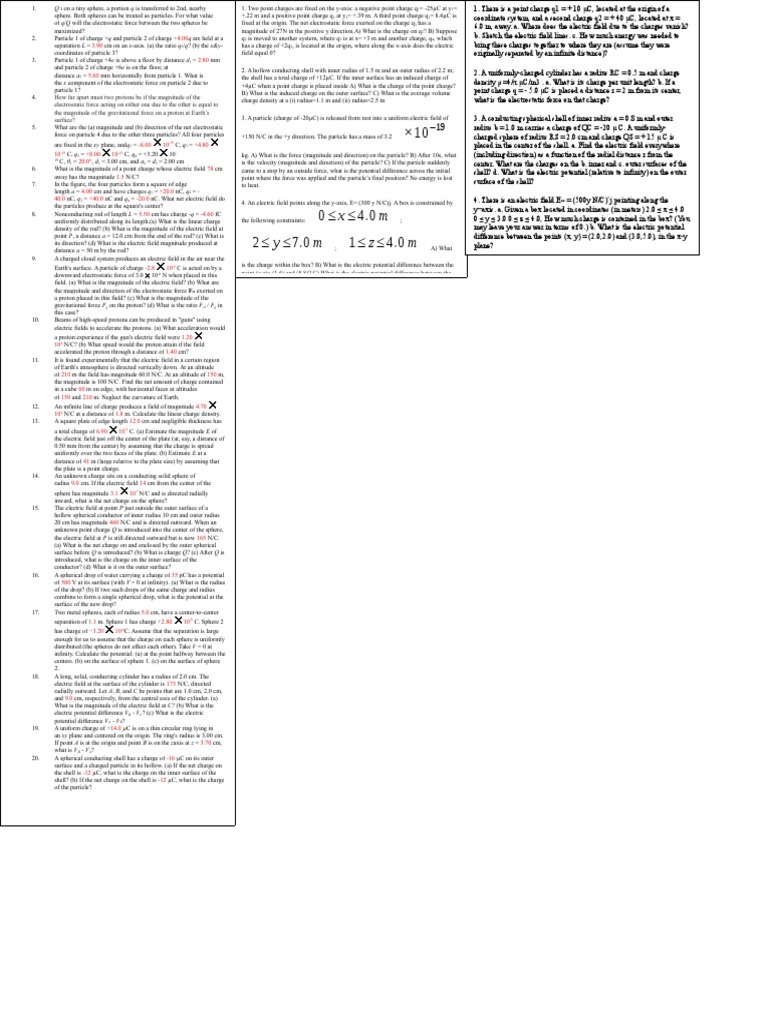 Cheat Sheet-Physics 2 | Sphere | Electrostatics