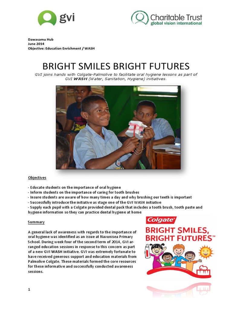 Colgate's Bright Smiles Initiative | PDF | Human Tooth | Hygiene